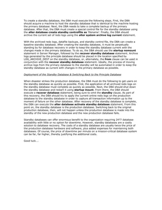 Oracle ocp backup exam | DOC | Databases | Computer Software and Applications