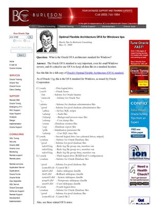 Oracle ofa for windows tips | PDF