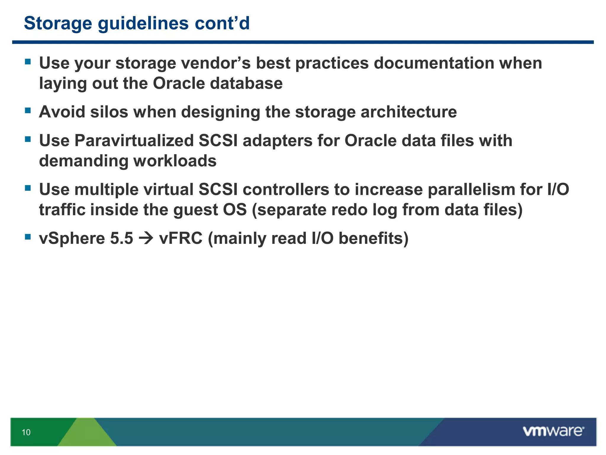 Oracle on vSphere best practices | PPTX