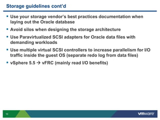 Oracle on vSphere best practices | PPTX