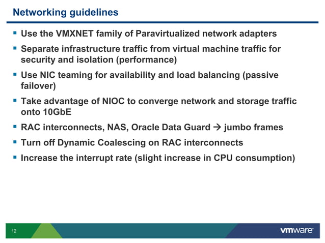 Oracle on vSphere best practices | PPTX