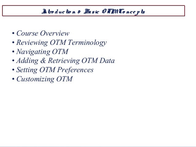 Oracle OTM Training | best Oracle Transportation Management Training