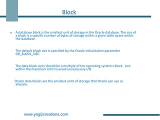 Oracle architecture with details-yogiji creations | PPTX