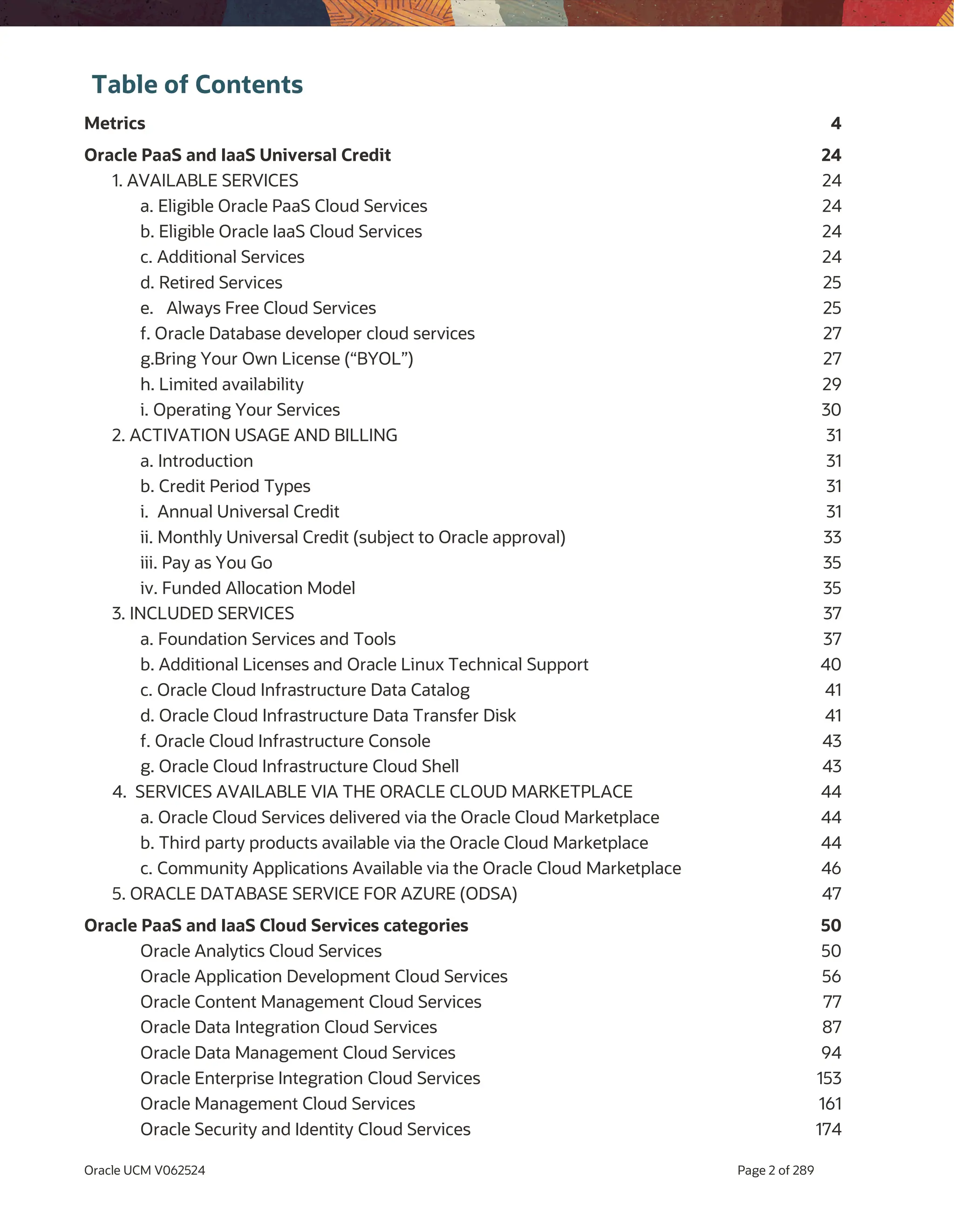 Oracle PaaS and IaaS Universal Credits Service Descriptions.pdf