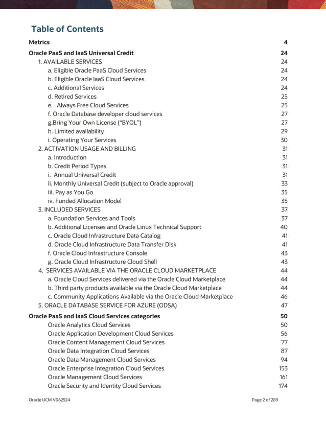 Oracle PaaS and IaaS Universal Credits Service Descriptions.pdf | Email ...