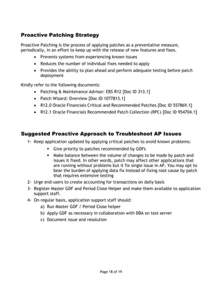 Oracle payables proactive troubleshooting | PDF