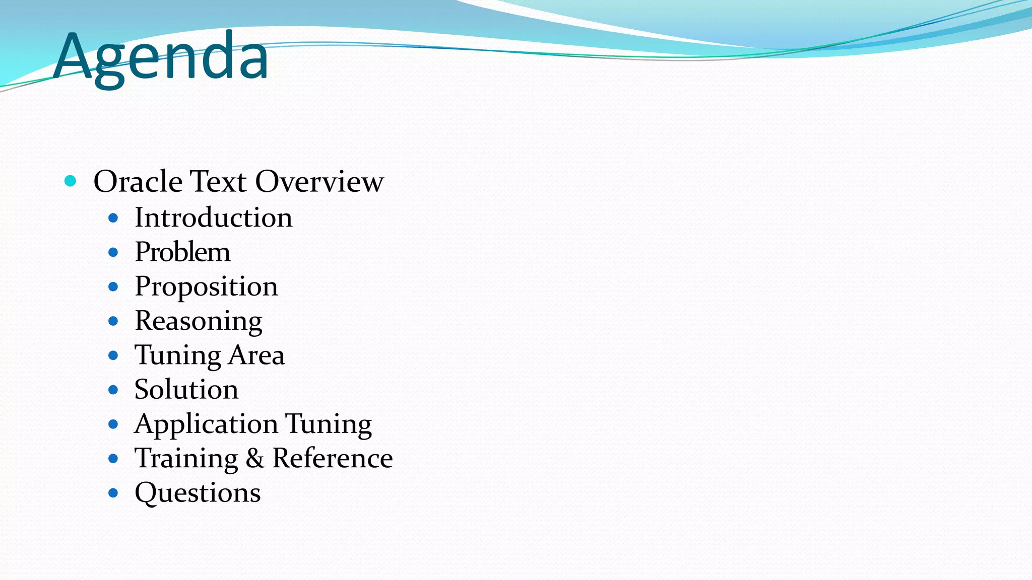 Oracle Performance Project Public Ppt