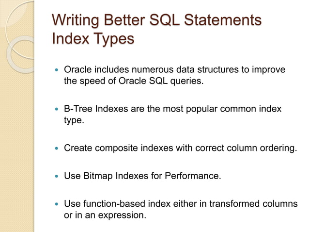 Oracle Db Performance Tuning Tips Ppt 2637