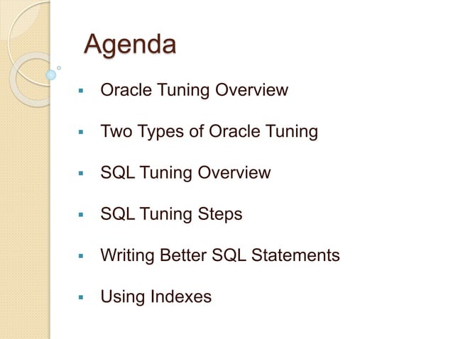Oracle DB Performance Tuning Tips | PPTX