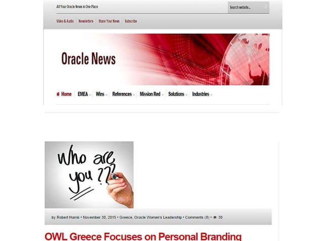 Oracle Personal Branding Workshop by Marketing Lead-newsletter | PPTX