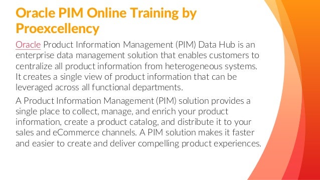 Oracle PIM online training | PPT