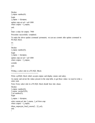 Oracle pl sql | DOCX