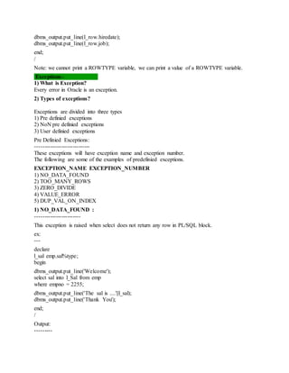 Oracle pl sql | DOCX