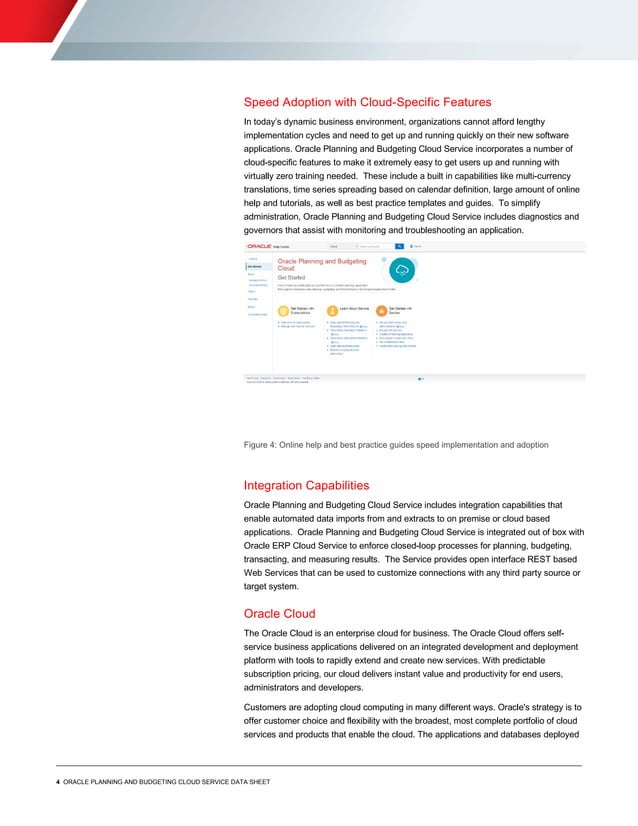 Oracle planning and budgeting data sheet | PDF