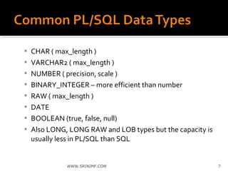 Oracle PLSQL Step By Step Guide | PPT
