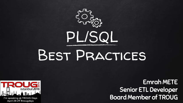 Oracle PL/SQL Best Practices | PPTX