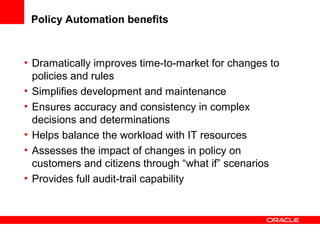 Oracle policy automation overview v4 july 2010 | PPT