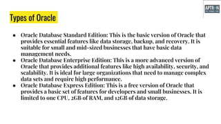 ORACLE Training course in Delhi | PPTX