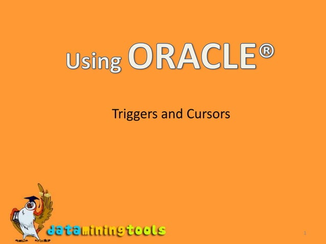 Oracle: Cursors | PPTX