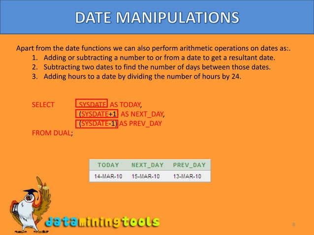 Oracle Functions Ppt