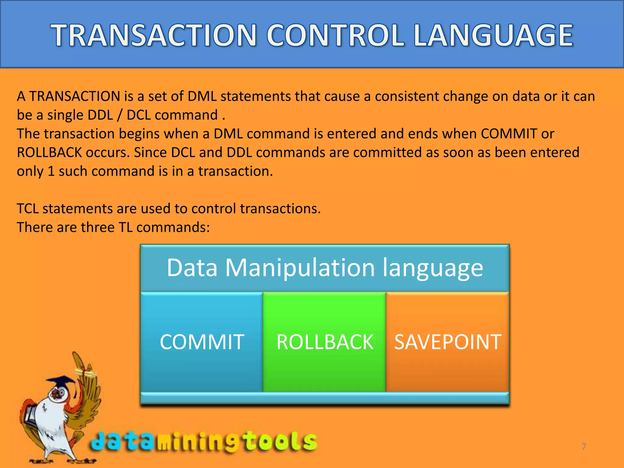 Oracle : DML | PPTX | Databases | Computer Software and Applications