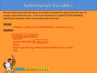 Oracle: PLSQL Introduction | PPTX
