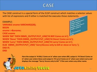 Oracle: Control Structures | PPTX