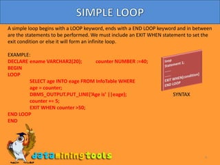 Oracle: Control Structures | PPTX