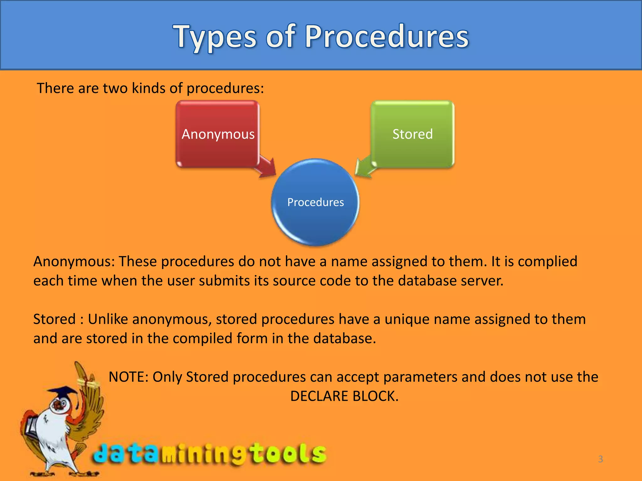 Oracle: Procedures | PPTX Oracle: Procedures | PPTX