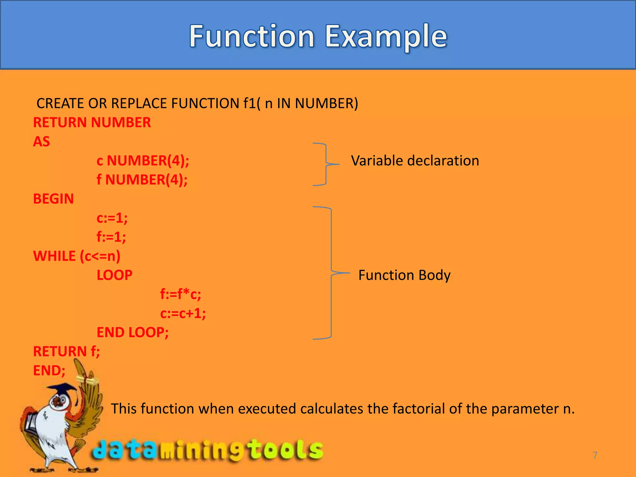 Oracle: Procedures | PPTX