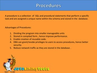 Oracle: Procedures | PPTX