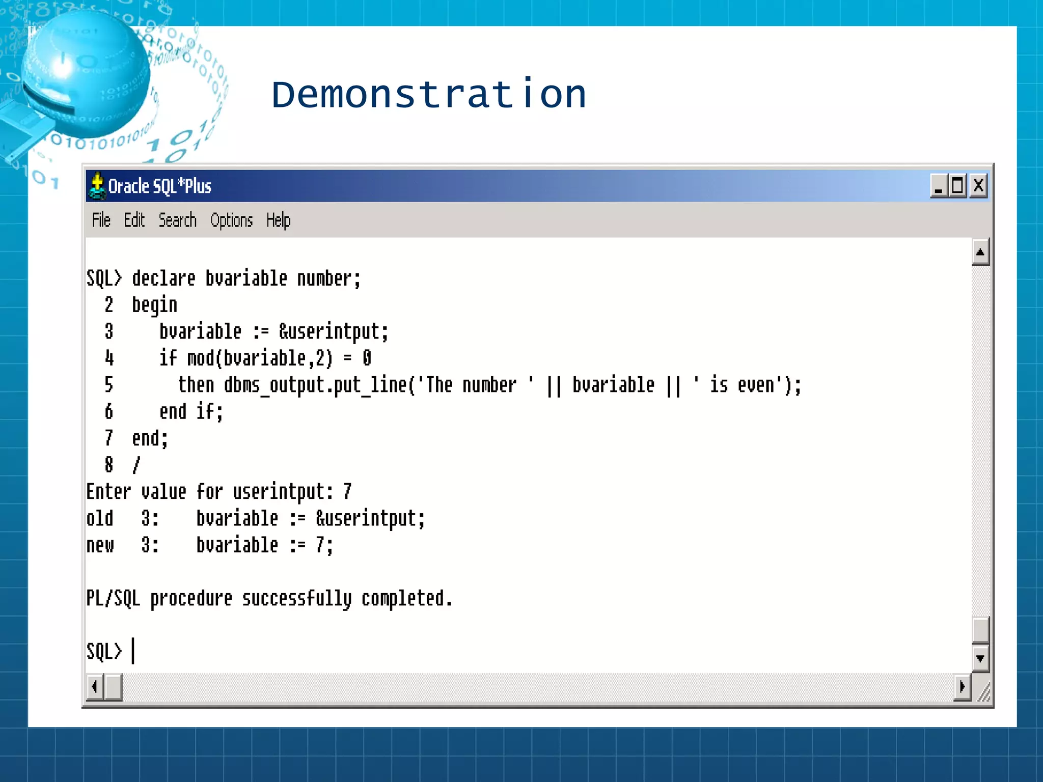Oracle pl/sql control statments | PPT | Programming Languages | Computing