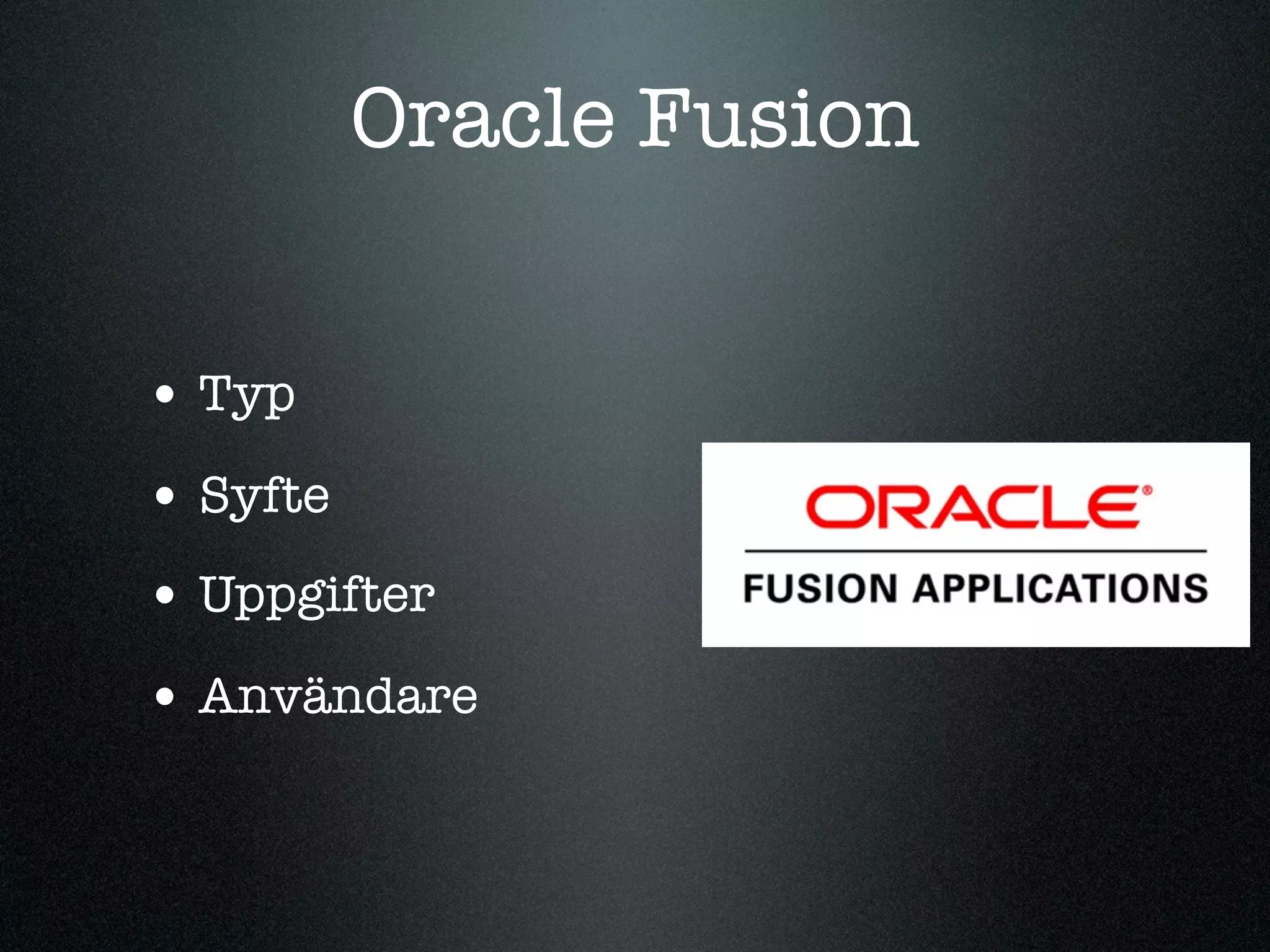 Oracle presentationen | KEY