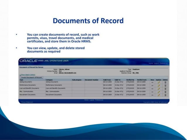 Oracle EBS Apps HRMS Presentation | PPTX