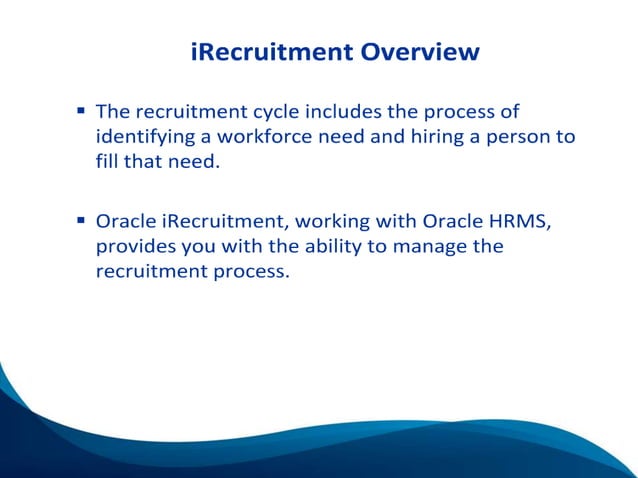 Oracle EBS Apps HRMS Presentation | PPTX