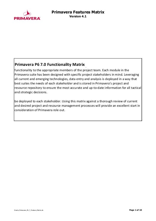 Primavera p3 version history - qleroideas