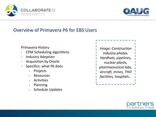 Oracle primavera p6 and ebs projects where do they meet ppt | PDF