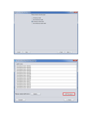 Oracle prm数据库恢复工具与asm | PDF | Databases | Computer Software and Applications