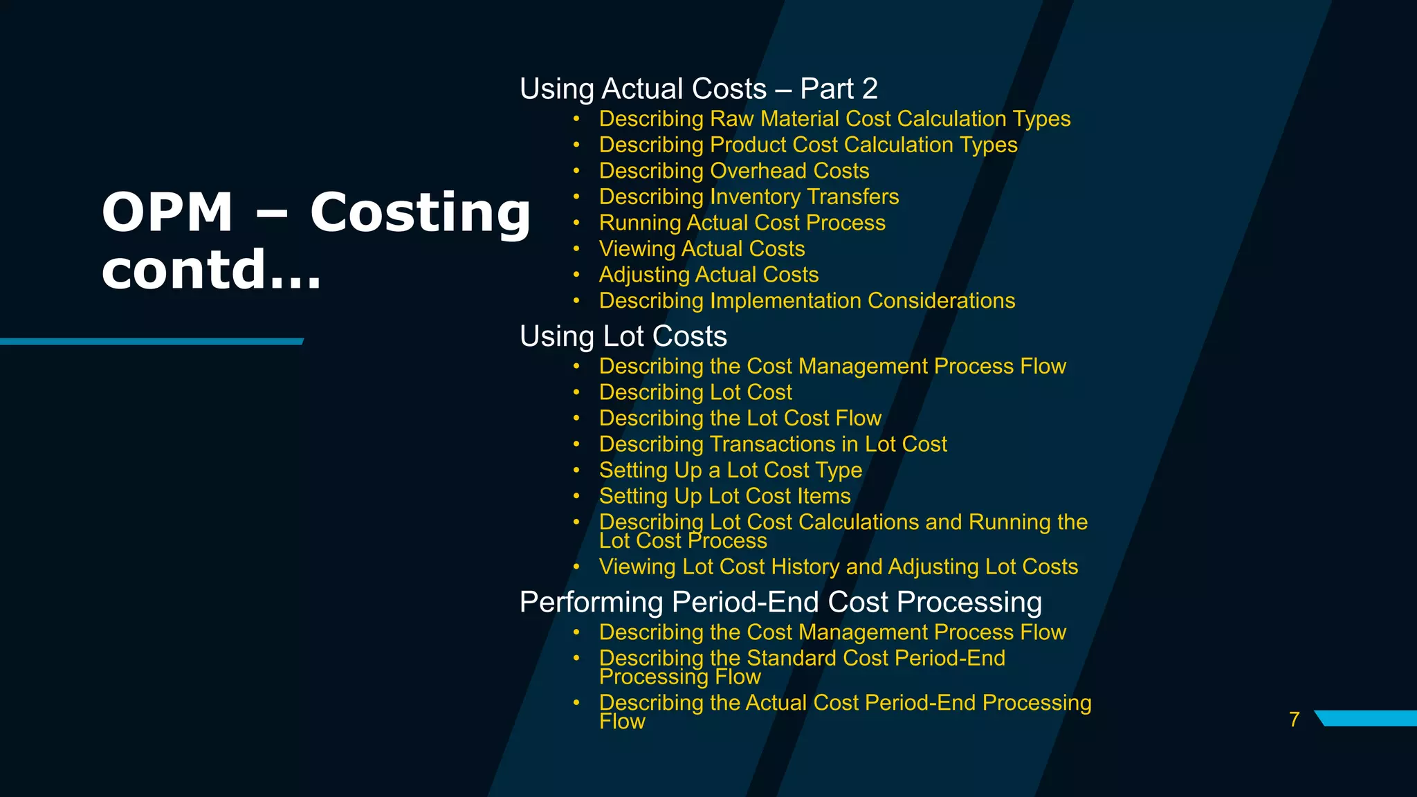 Oracle process manufacturing training | PPTX
