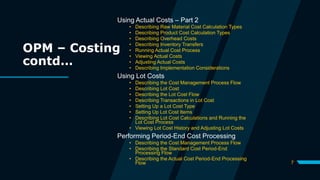 Oracle process manufacturing training | PPTX