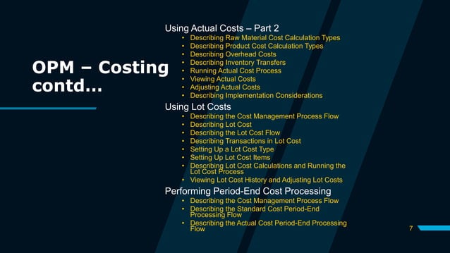 Oracle process manufacturing training | PPTX
