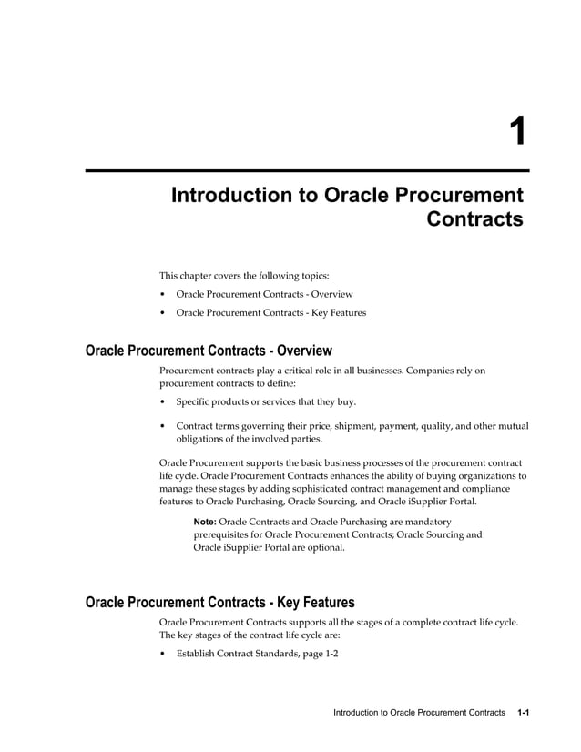 Oracle procurement contracts | PDF