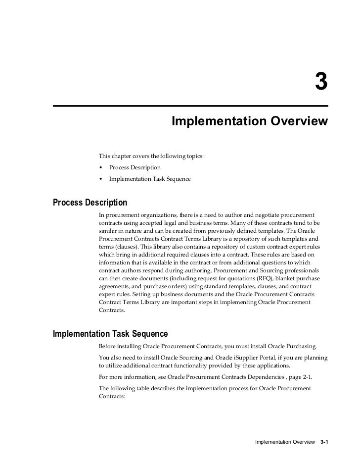 Oracle procurement contracts