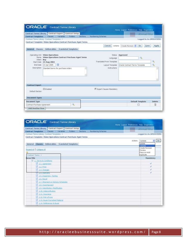 Oracle procurement contracts | PDF