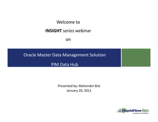 Oracle product mdm pim data hub | PDF