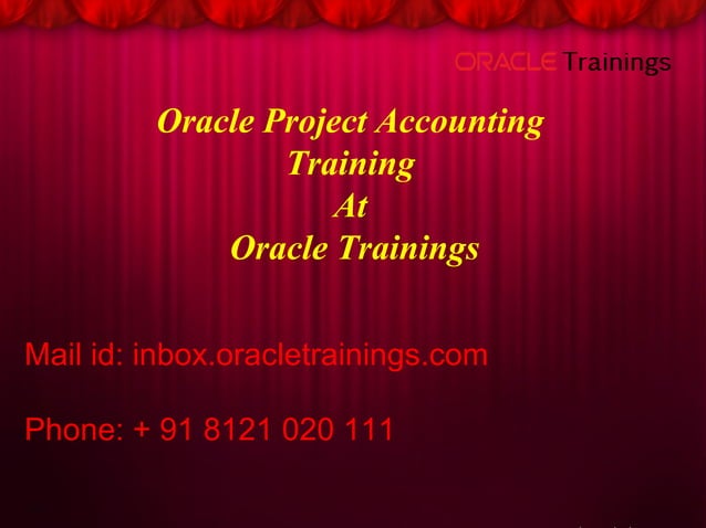 oracle project accounting | best oracle project accounting training ...