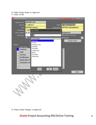 Oracle Project Accounting (PA) Online Training | DOCX