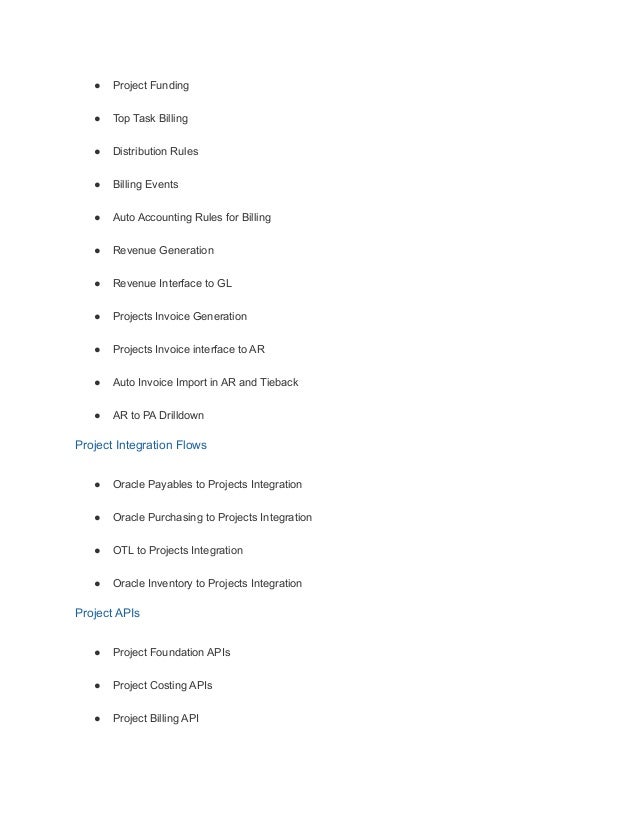 Oracle Project Accounting Training.pdf | Business | Business and Finance