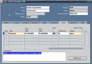 Oracle property manager | PPT | Real Estate Industry | Industries