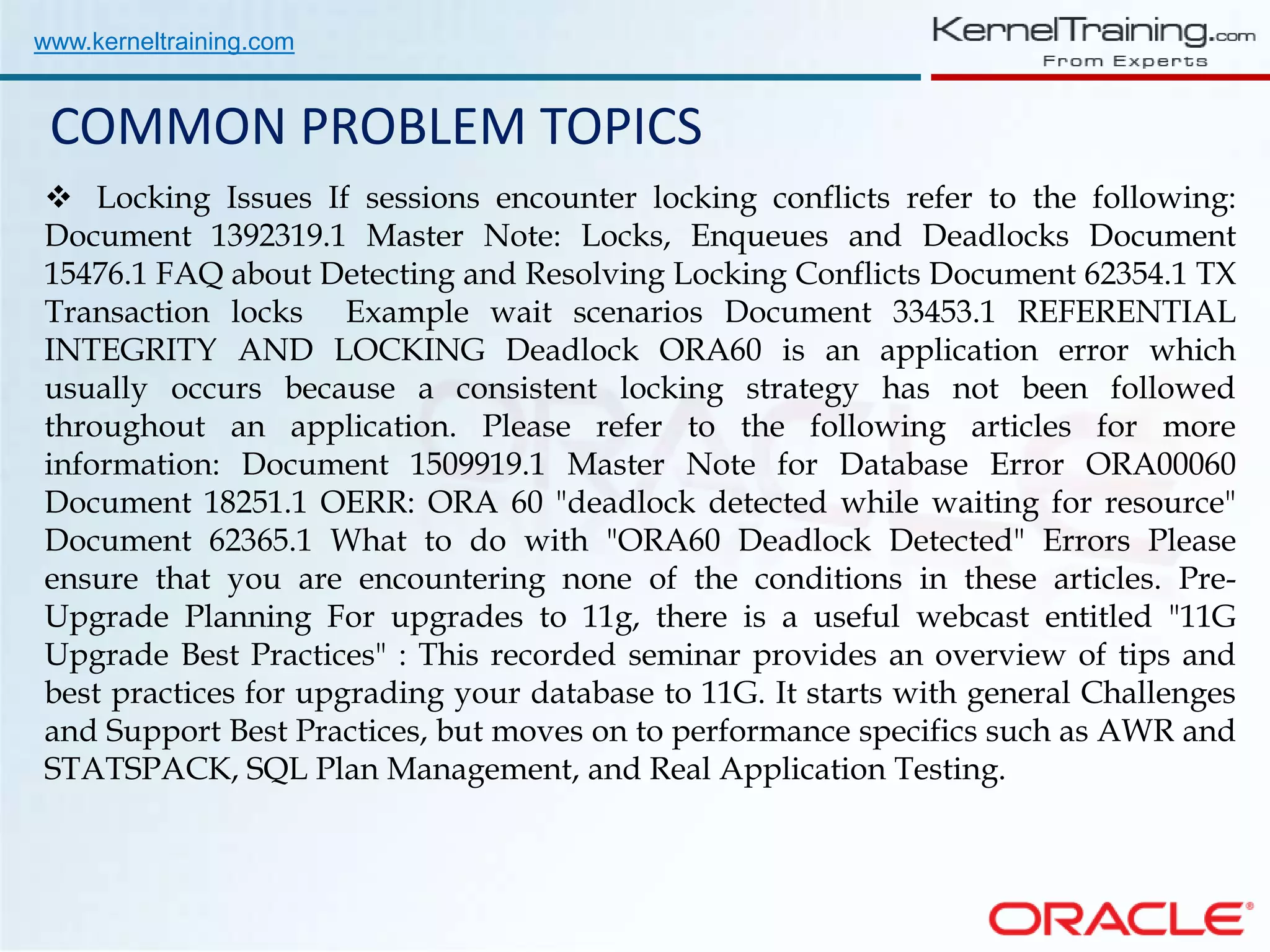 Oracle Oracle Performance Tuning Pptx